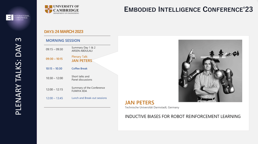 CONFERENCE PROGRAMME | Embodied Intelligence