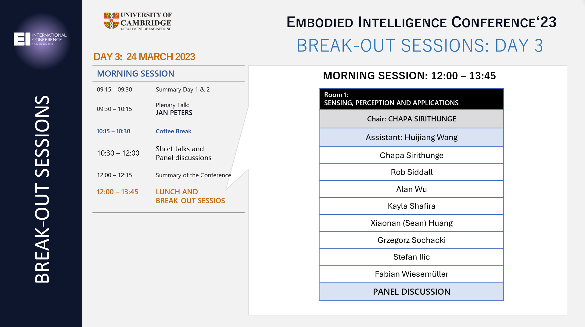 CONFERENCE PROGRAMME | Embodied Intelligence