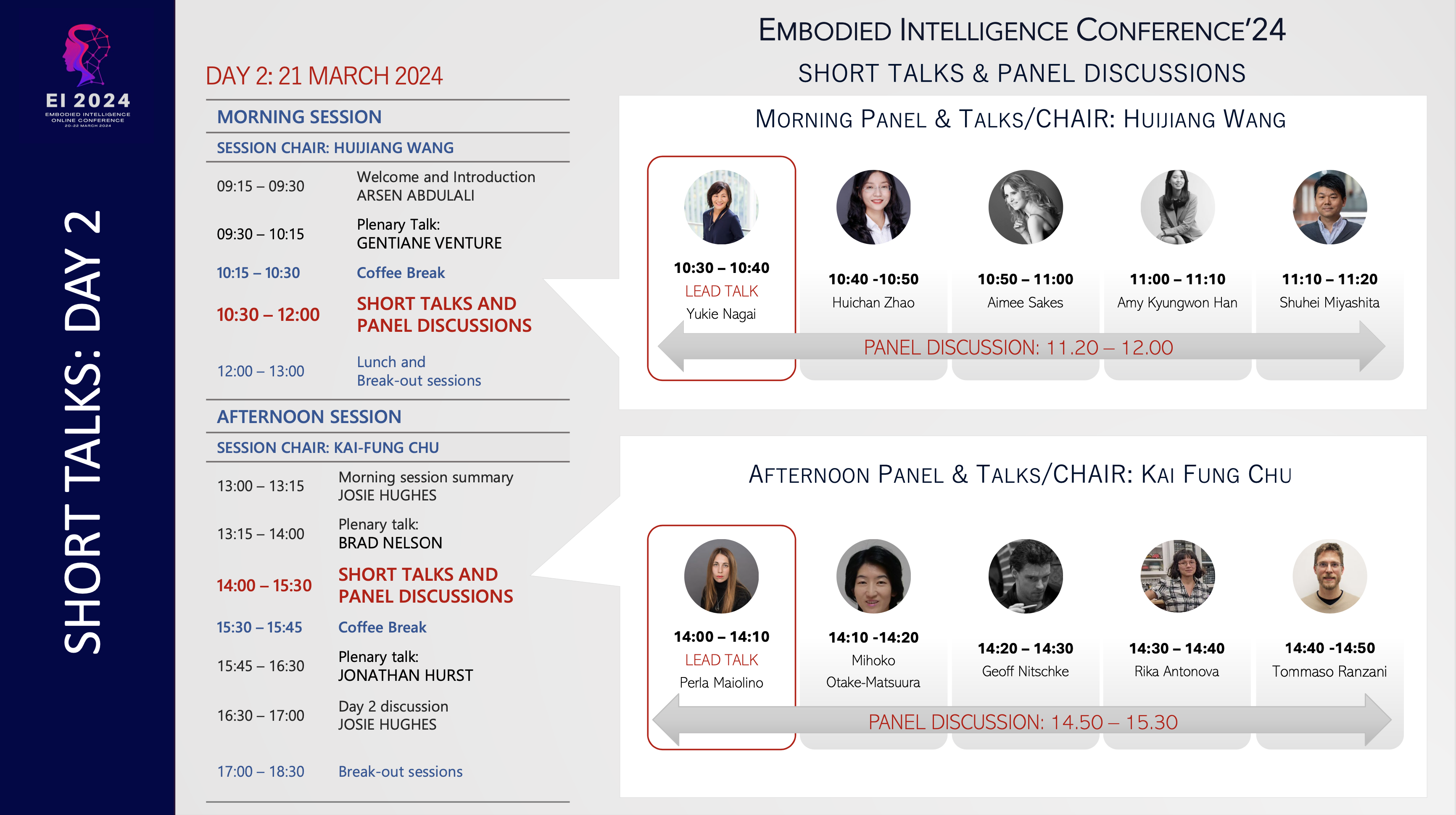 CONFERENCE PROGRAMME | Embodied Intelligence