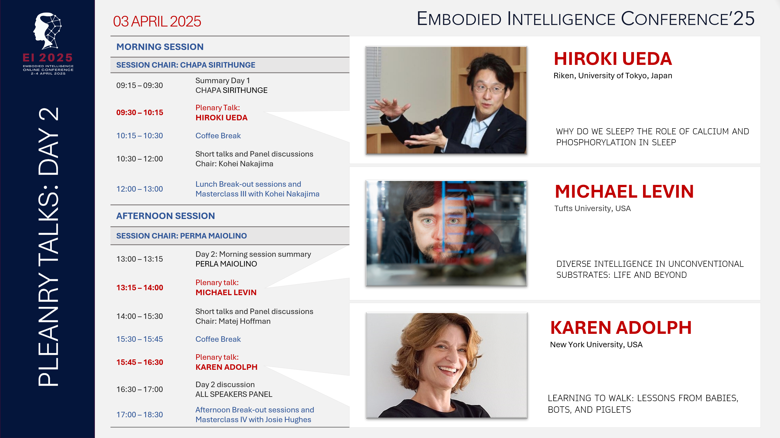 CONFERENCE PROGRAMME | Embodied Intelligence