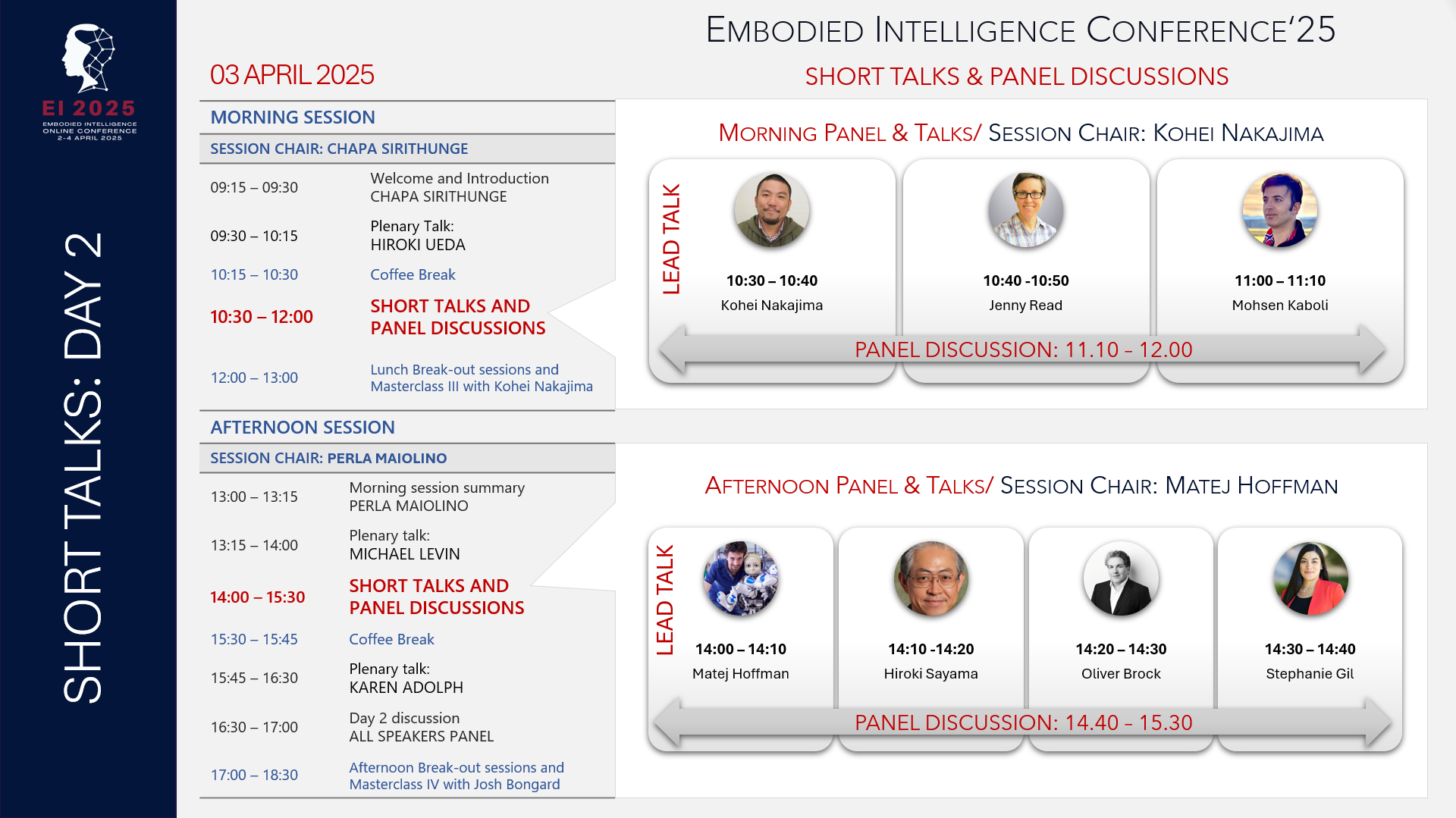 CONFERENCE PROGRAMME | Embodied Intelligence